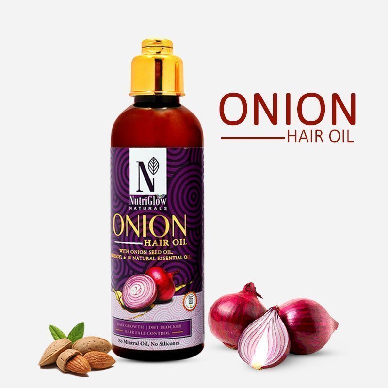 Nutriglow Natural Onion Seed Hair Oil for Hair Fall Controll and Hair Growth