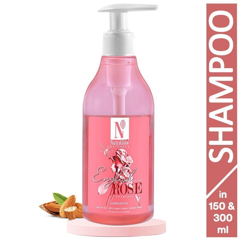 Nutriglow English Rose Shampoo | Best Sulphate & Paraben Free Shampoo
