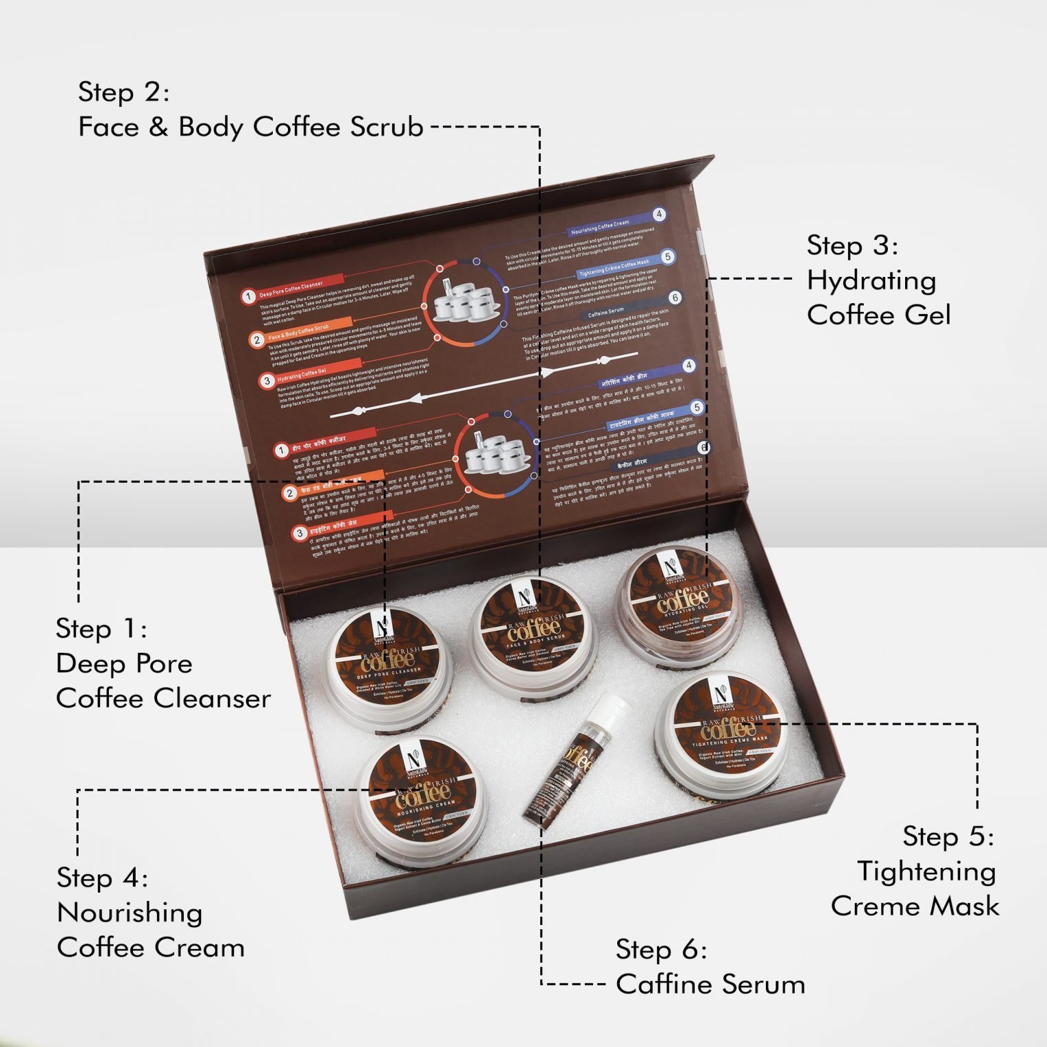 Nutriglow Natural Raw Irish Coffee Facial Kit | Nutriglow